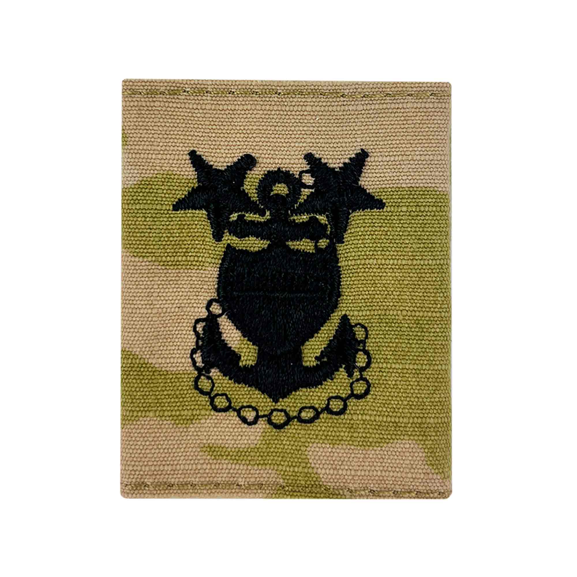 Coast Guard Parka Tab embroidered on OCP: E-9 Master Chief Petty Offic