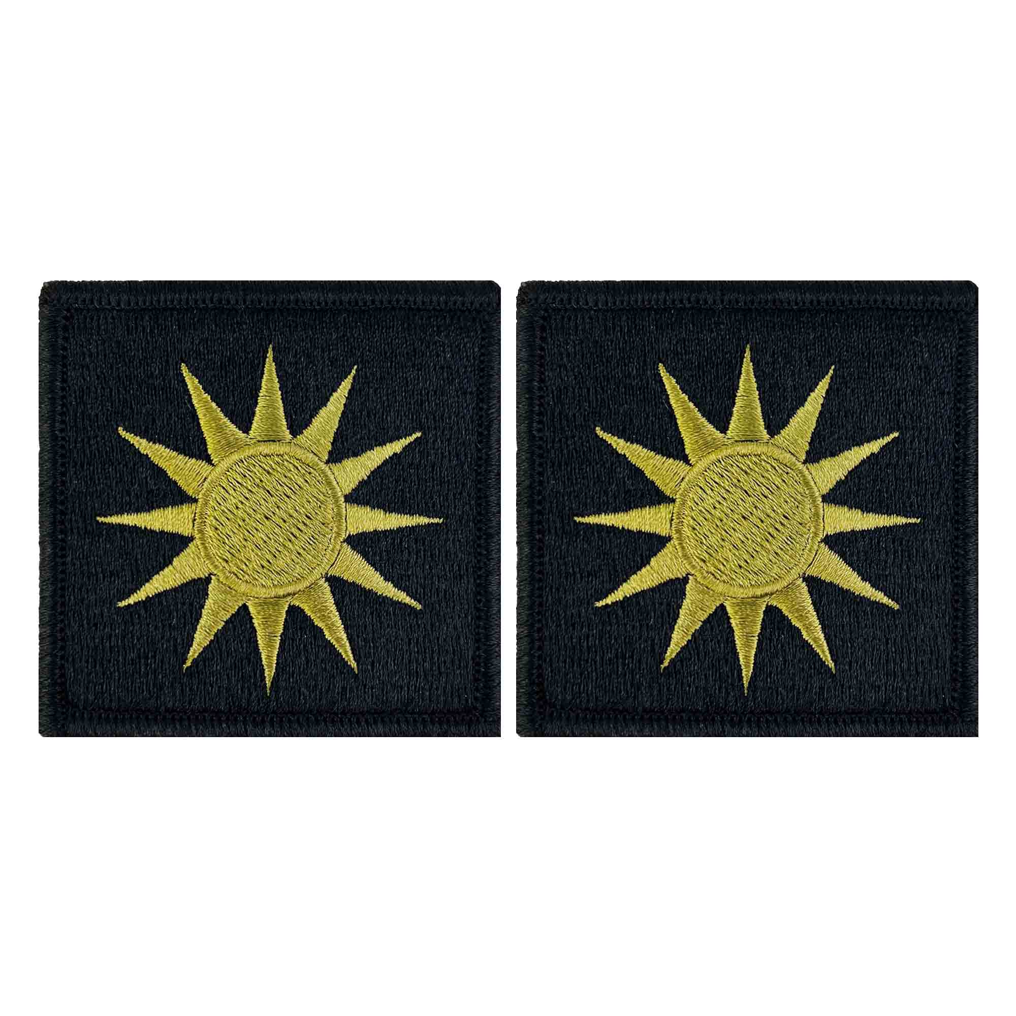Army Patch: 40th Infantry Division Black Background - embroidered on O