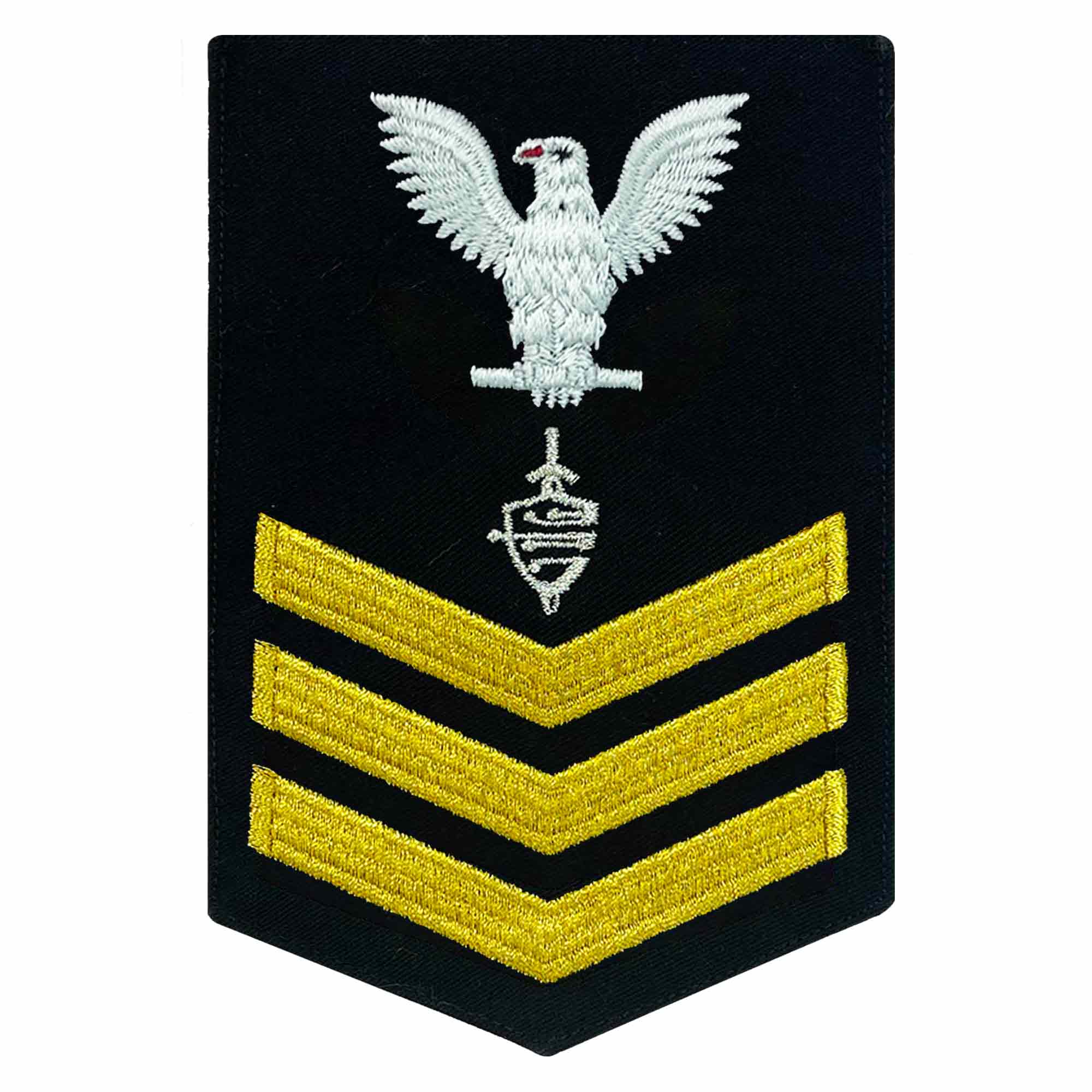USN Male E-6 Seaworthy Gold on Blue CWT Cyber Warfare Technician Rating ...