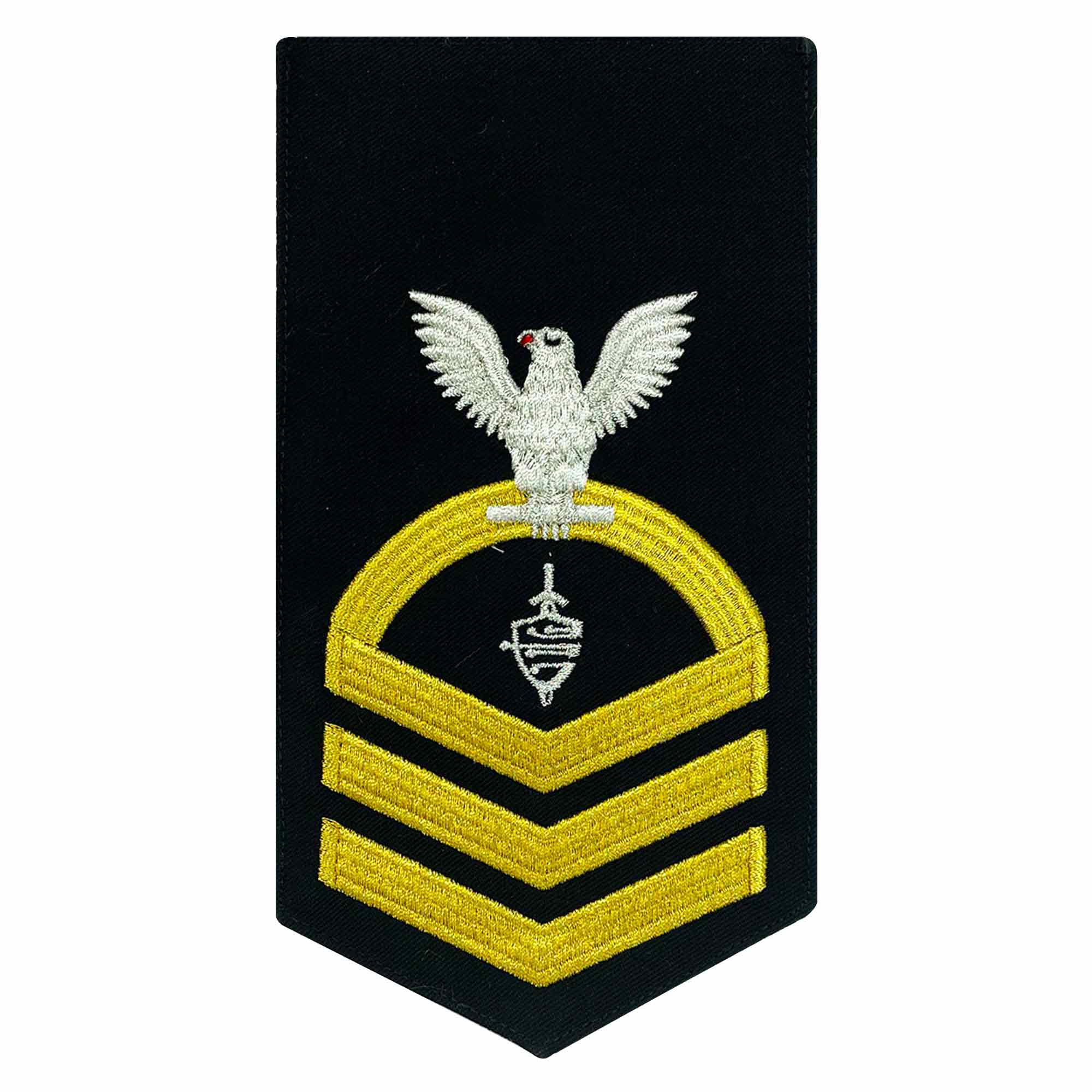USN maleE-7 Seaworthy Gold on Blue CWT Cyber Warfare Technician Rating ...