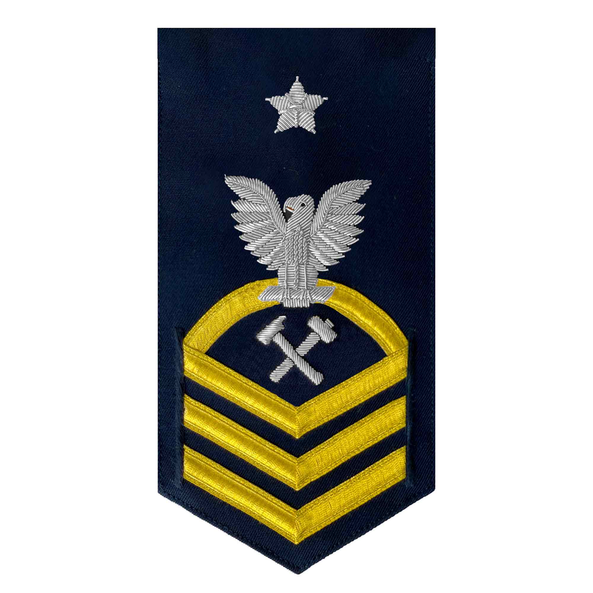 Coast Guard E8 Rating Badge: Damage Controlman "DC" - blue