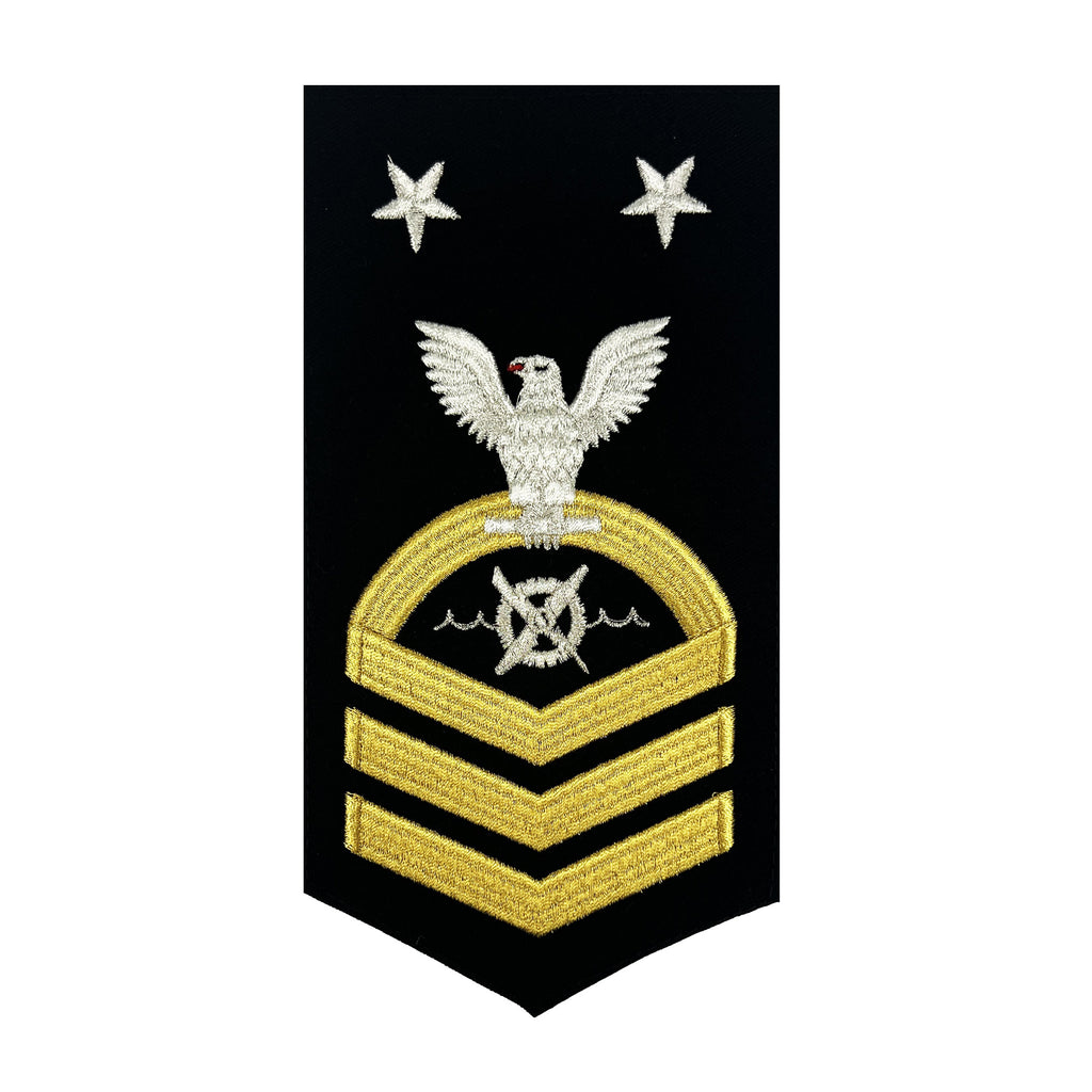USN E-9 Seaworthy Gold on Blue Robotics Warfare Specialist Rating Badge ...