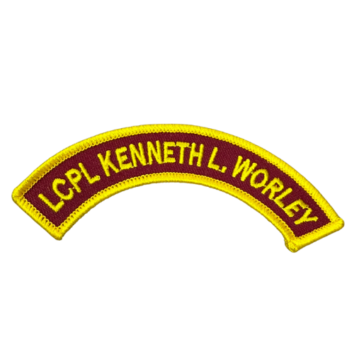 Young Marines Unit Arch Tab "LCPL KENNETH L. WORLEY"