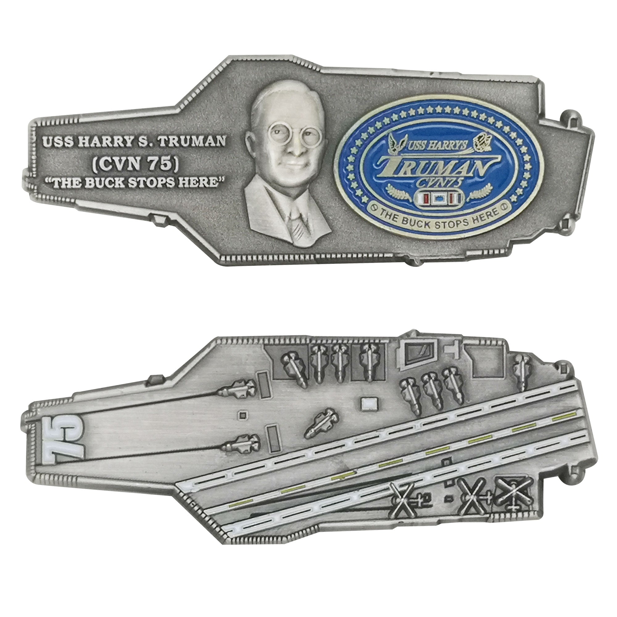 Coin: 3" USS Harry S. Truman CVN-75 - Carrier Shape