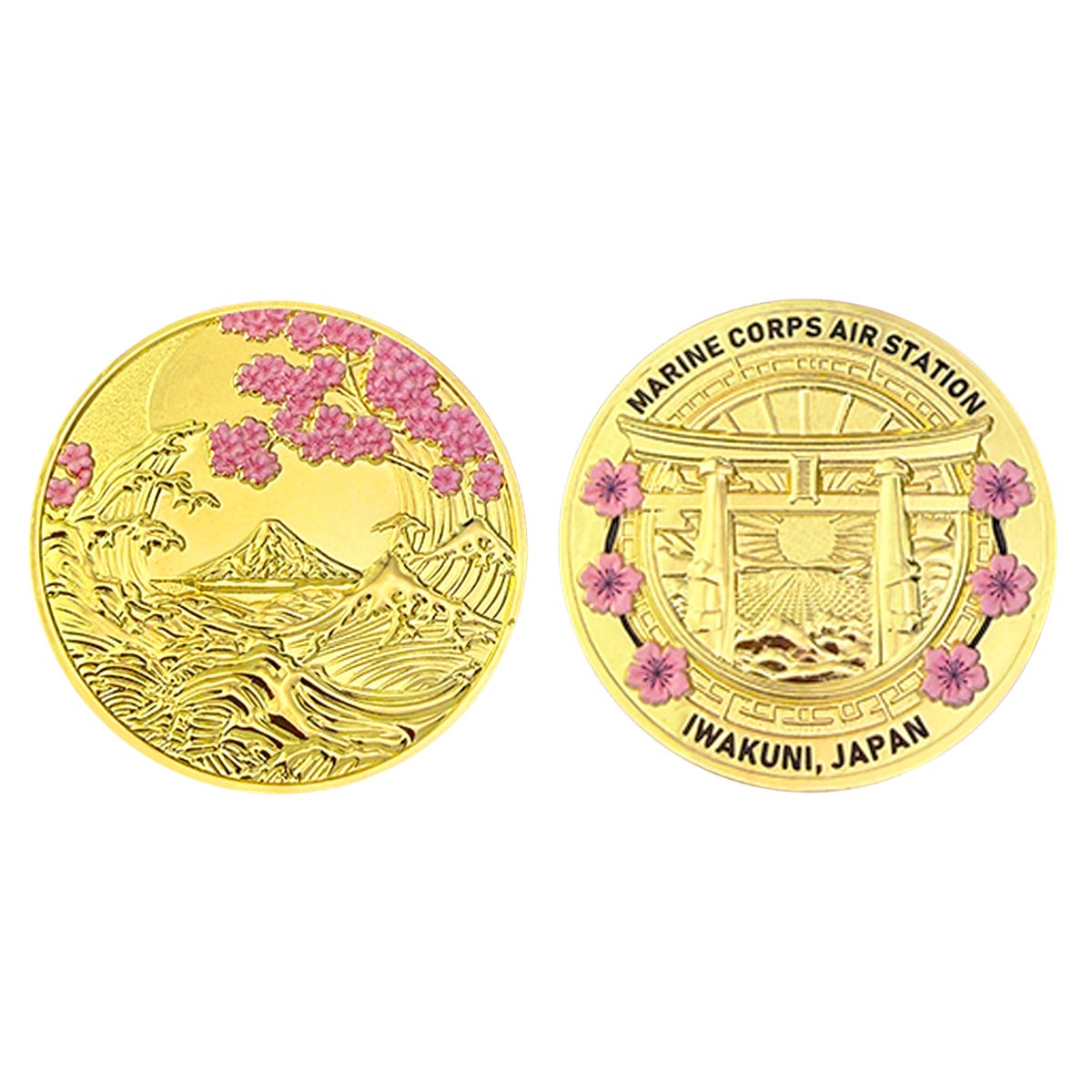 Marine Corps Coin: 2" Marine Corps Air Station Iwakuni Mt Fuji Torii G
