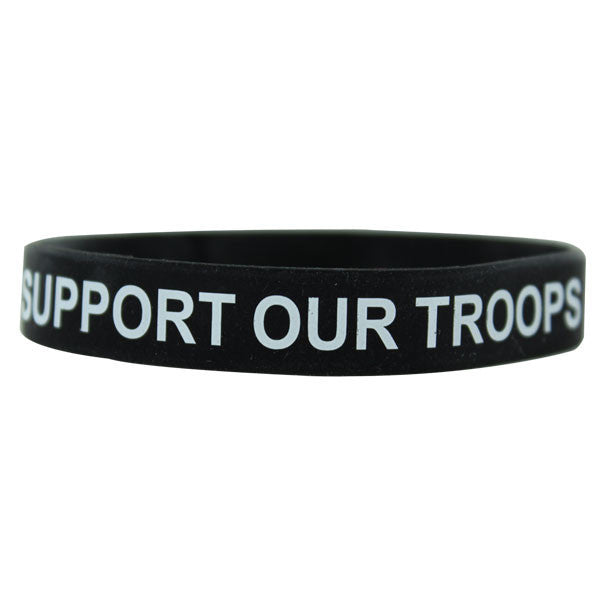 black silicone Support Our Troops Bracelet – Vanguard Industries