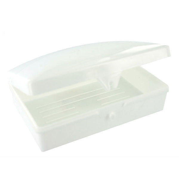 White Soap Box With Plastic Lid Soap Box