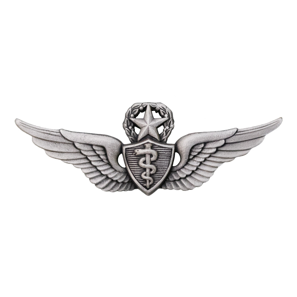 Army Regulation Size Silver Oxidized Master Flight Surgeon Badge