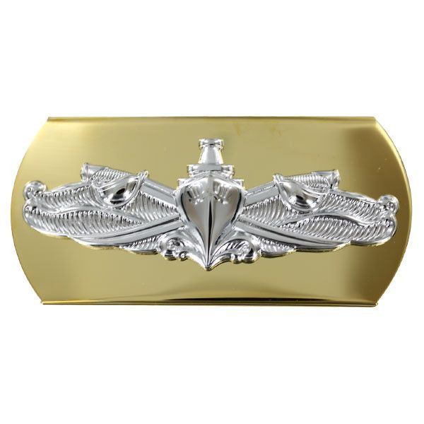 USN Mirror Finish Emblem Surface Warfare CPO Belt Buckle