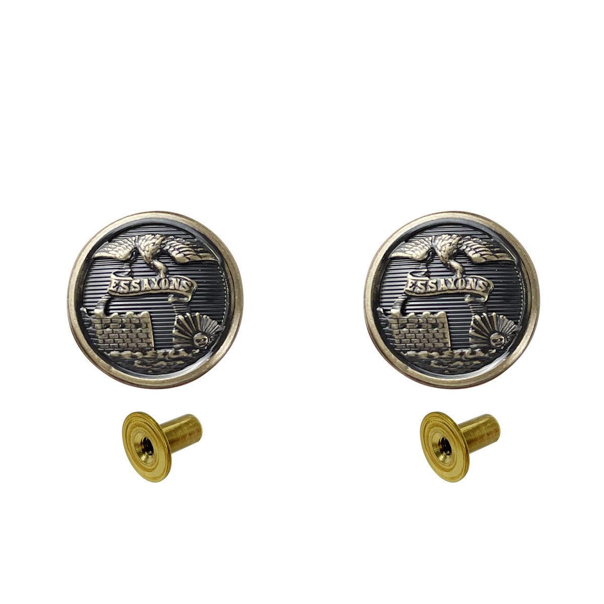 Army AGSU Button: Engineer Cap Screw with Tube