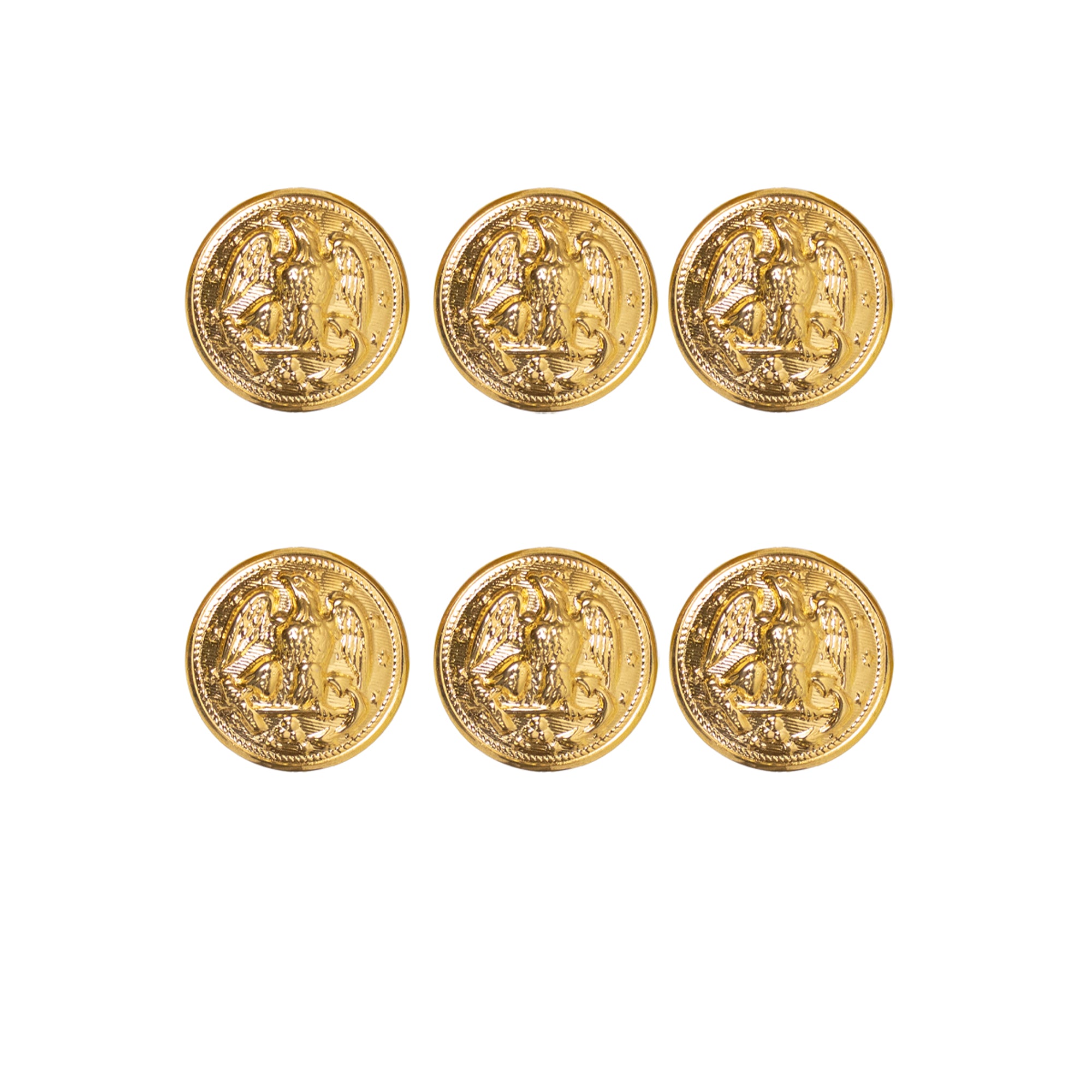 Navy Button Set with Bodkin Hopper Back - set of 6-35 Ligne
