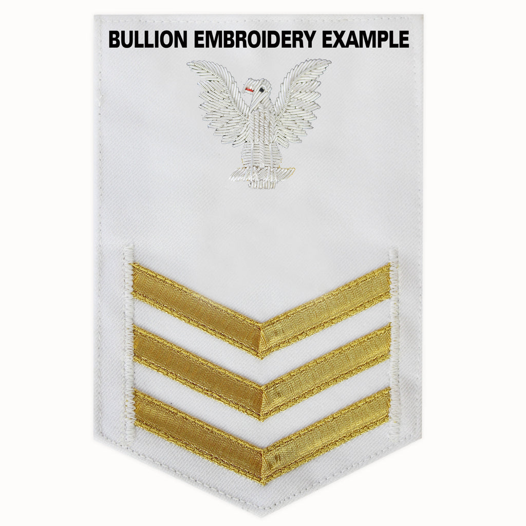 USN E-6 White Aviation Machinists Mate Rating Badge – Vanguard Industries