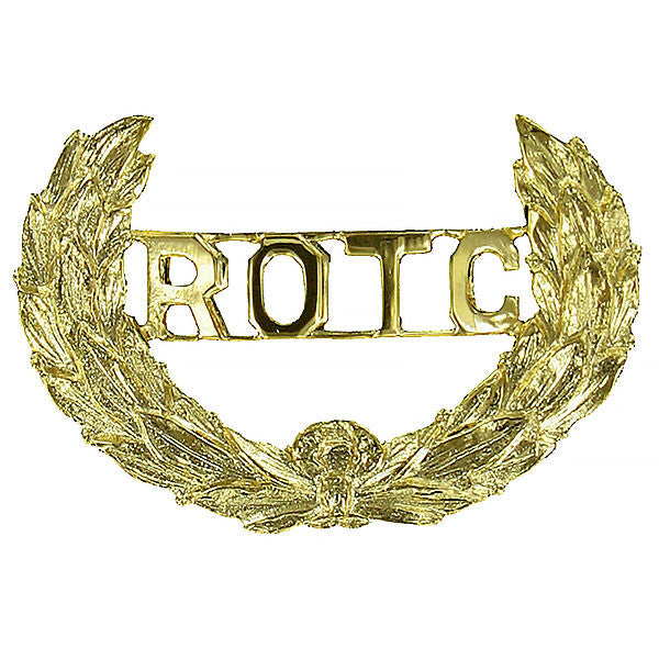 Army Clutch Back Wreath with ROTC Letters Cut-Out ROTC Cap Device