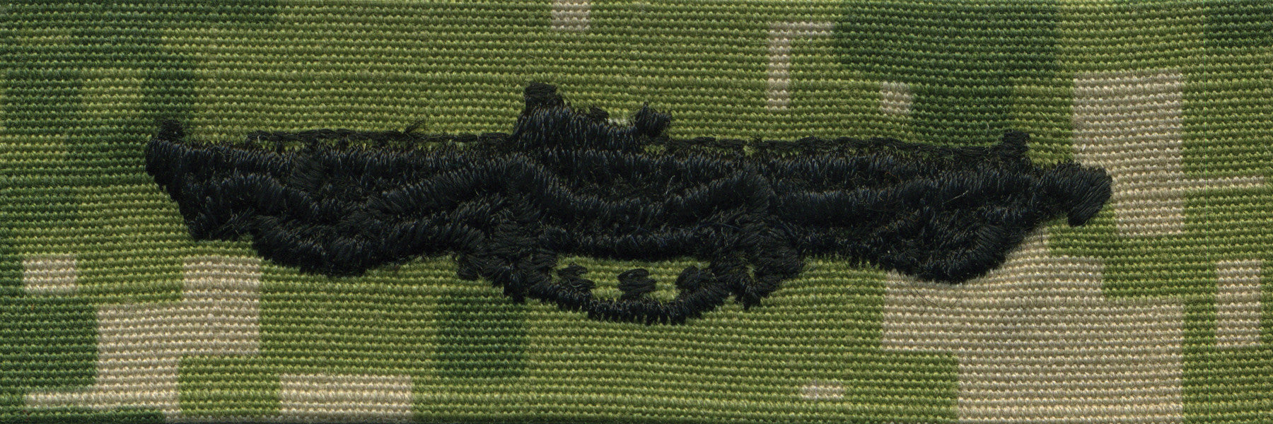 Navy Embroidered Badge: Submarine Combat Patrol - Woodland Digital