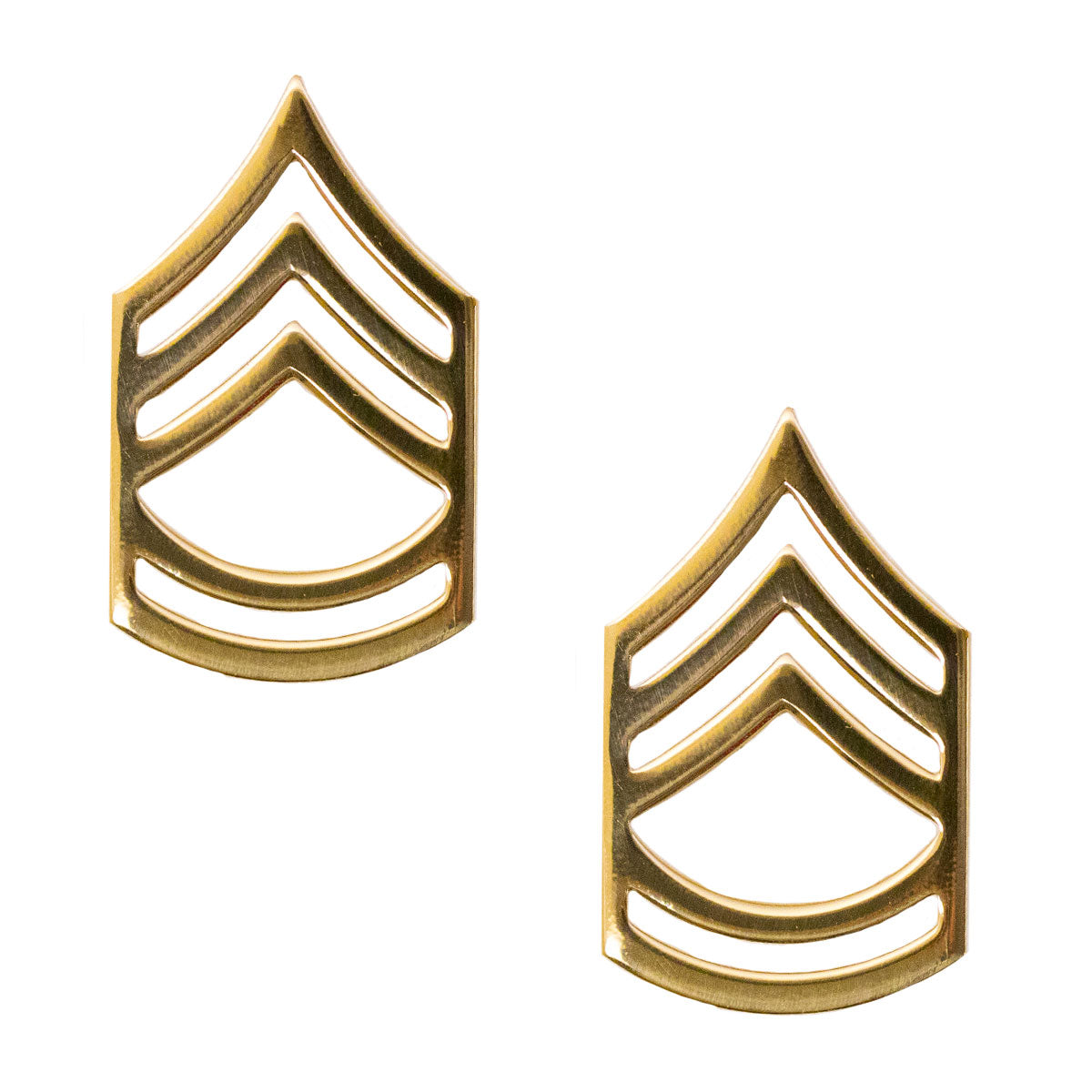 Army Brass Metal Sergeant First Class Chevron