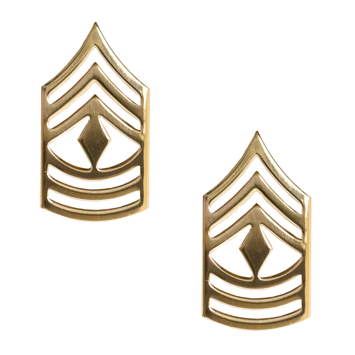 Army Brass Metal First Sergeant Chevron