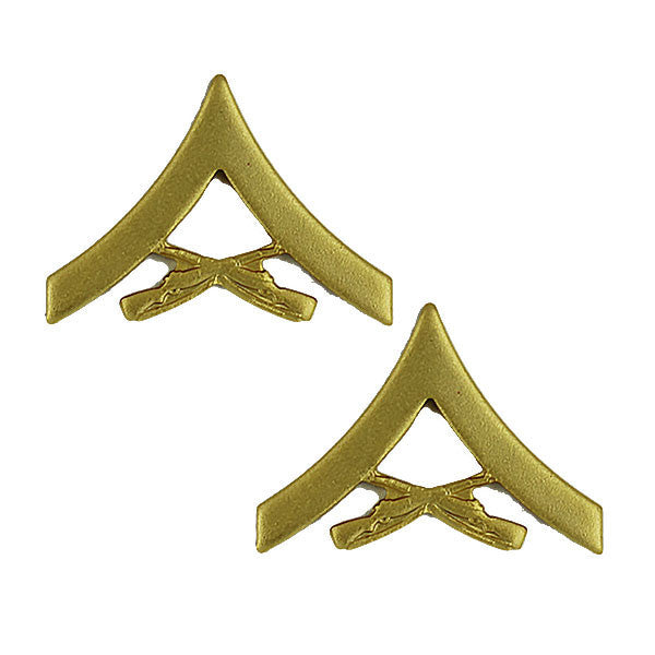 USMC Satin Gold Lance Corporal Chevron