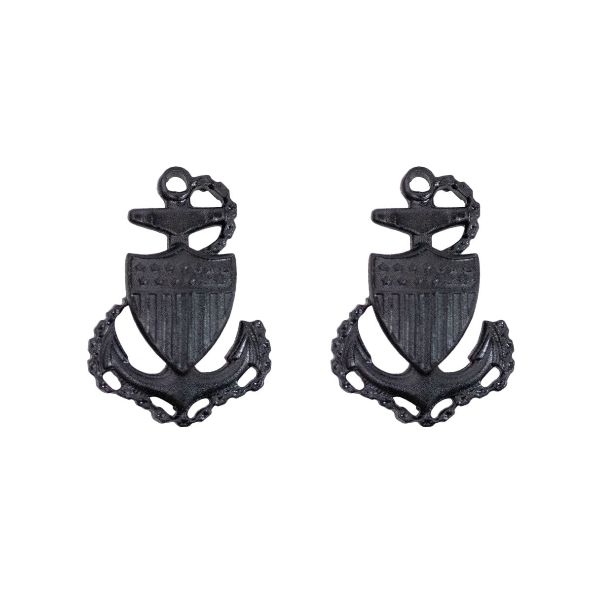 USCG Black Metal E-7 CPO Collar Device