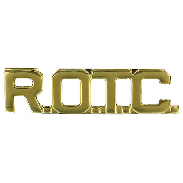 Army 22k ROTC Cut Out Letters ROTC Collar Device