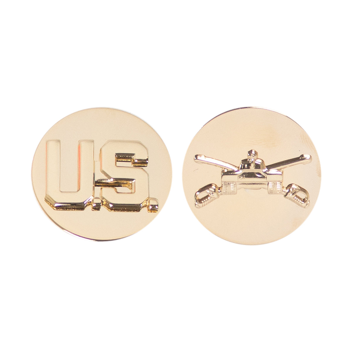 Army U.S. and Armor Enlisted Branch of Service Collar Device