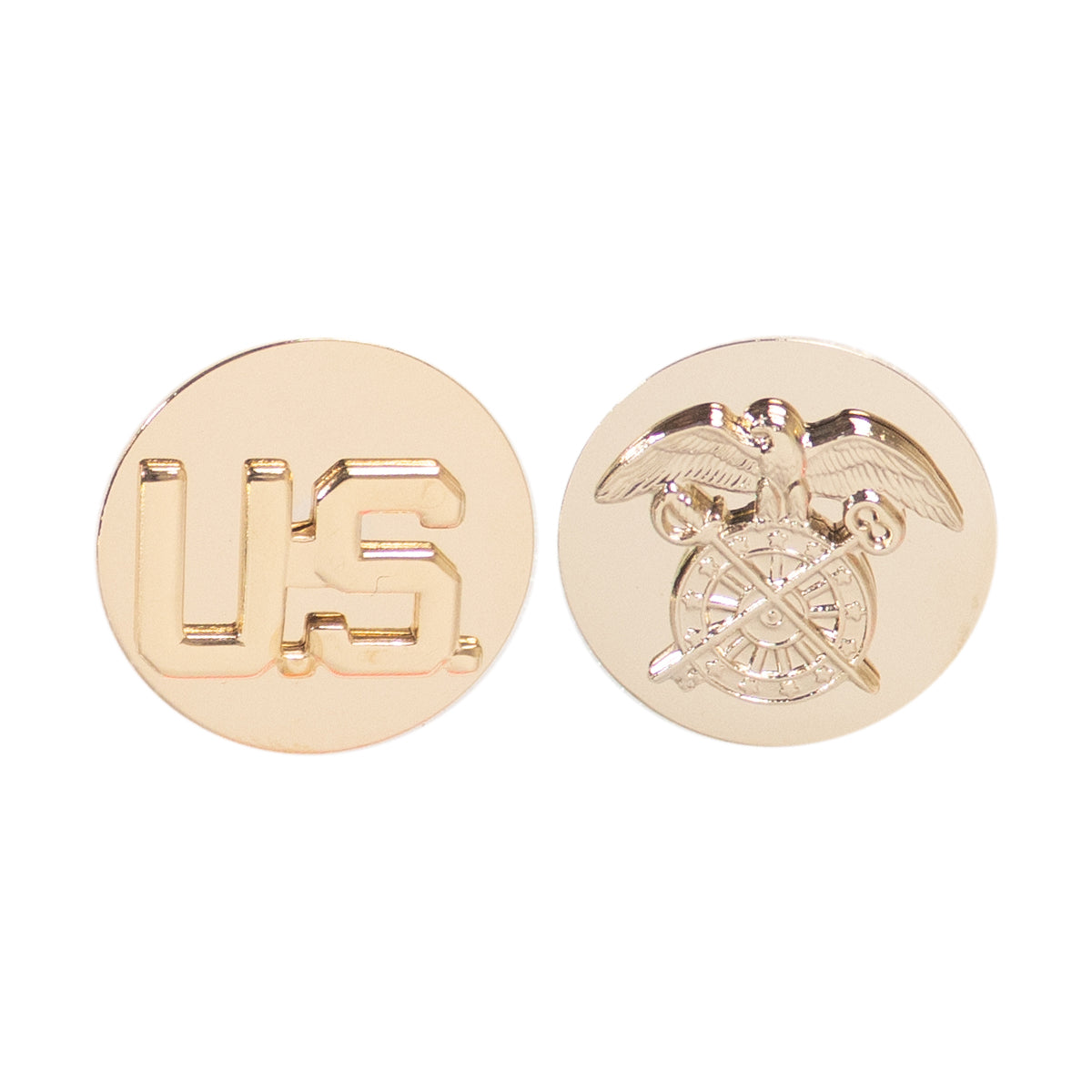 Army U.S. and Quartermaster Enlisted Branch of Service Collar Device