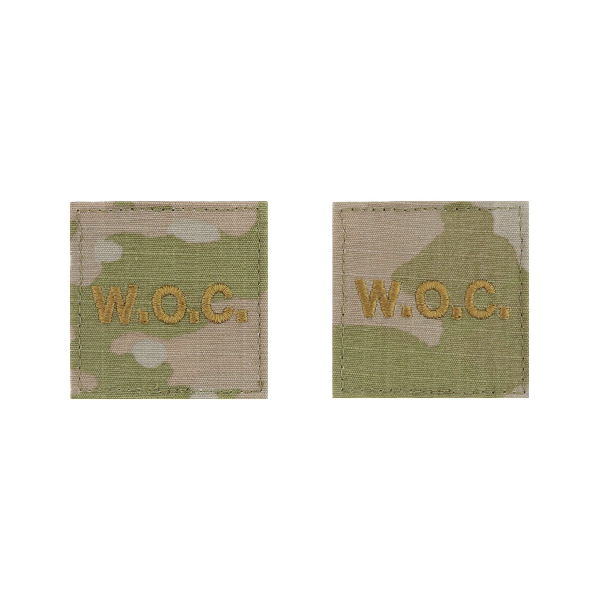 Army WOC Letters Officer Branch Insignia on OCP with Velcro