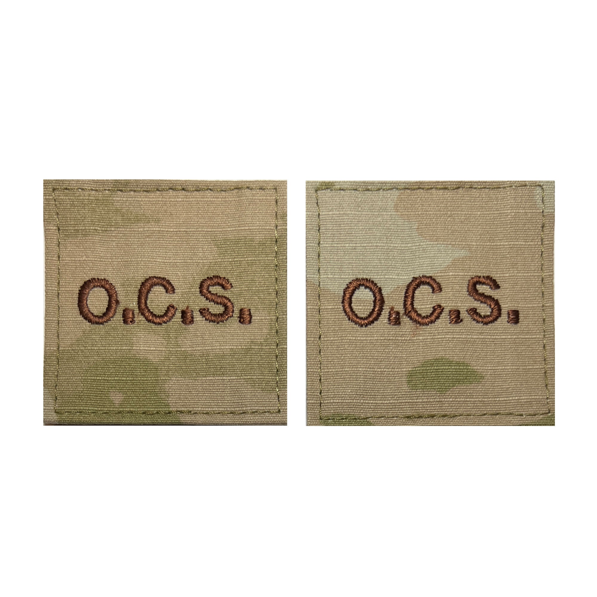 Army Officer Branch Insignia: OCS Spice Brown Letters - embroidered on