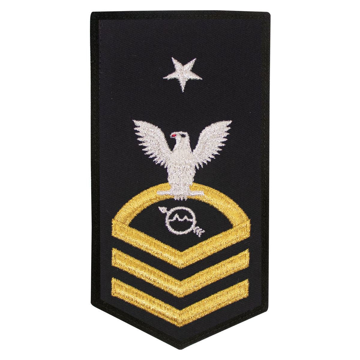 USN E8 Seaworthy Gold, Blue OS Operations Specialist Rating Badge