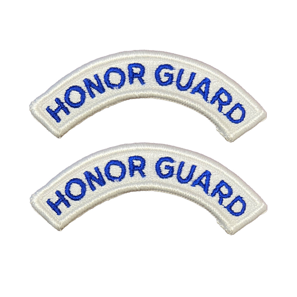 Army Embroidered Tab: Honor Guard Blue Letters on White - color ...