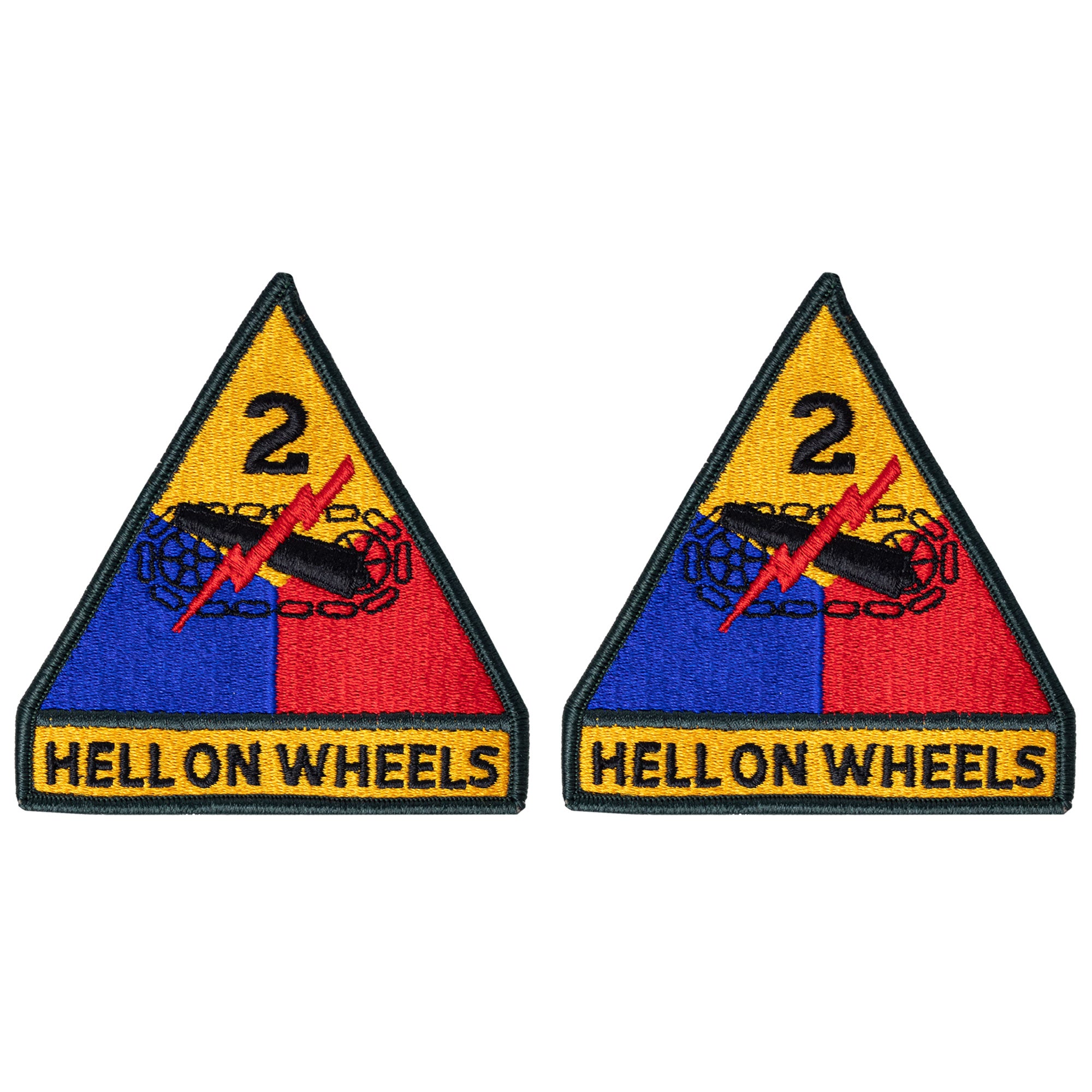 Army 2nd Armor Division Color Embroidered Patch