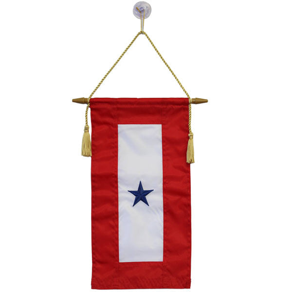 Service Banner with One Blue Star Flag