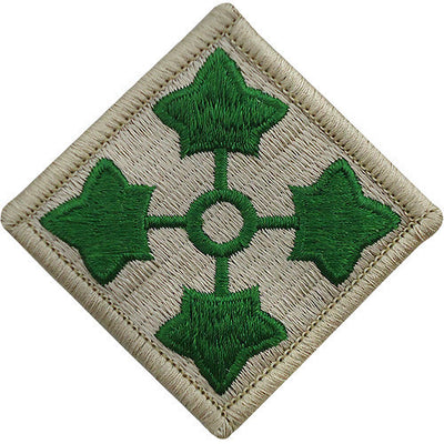Army Fourth Infantry Division Full Color Embroidered Patch