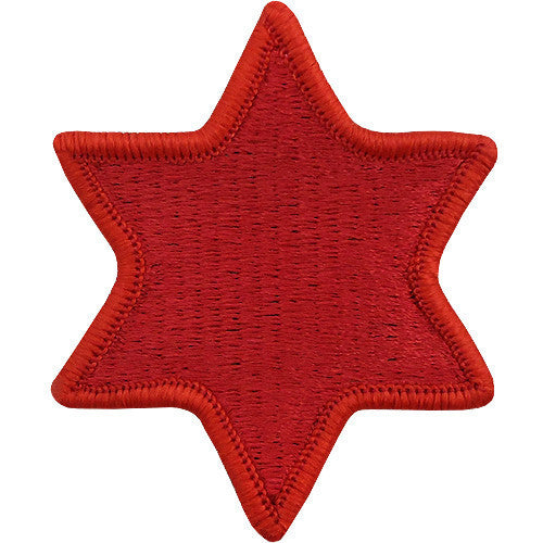 Army 6th Infantry Division Color Embroidered Patch