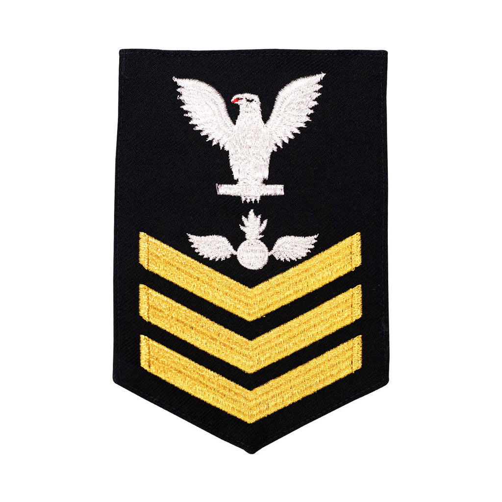 USN E-6 Blue Aviation Ordnanceman Rating Badge – Vanguard Industries
