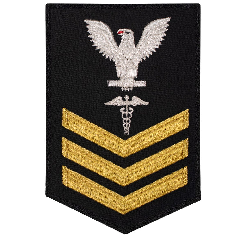 USN E-6 Blue Hospital Corpsman Rating Badge – Vanguard Industries