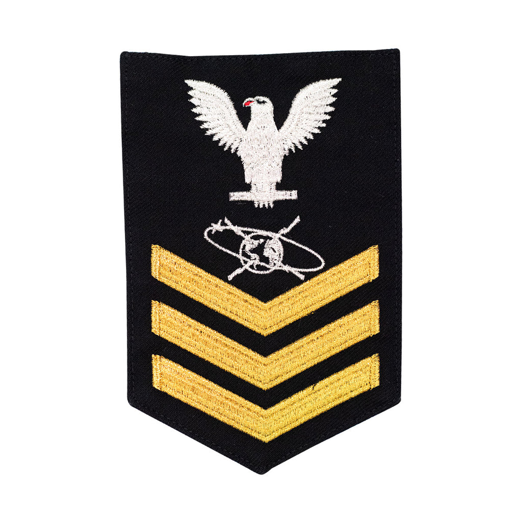 Navy E6 MALE Rating Badge: MC Mass Communication Specialist - blue ...