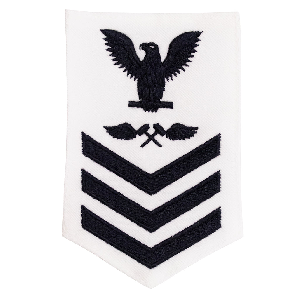 Navy E6 FEMALE Rating Badge: Aviation Structural Mechanic - white ...