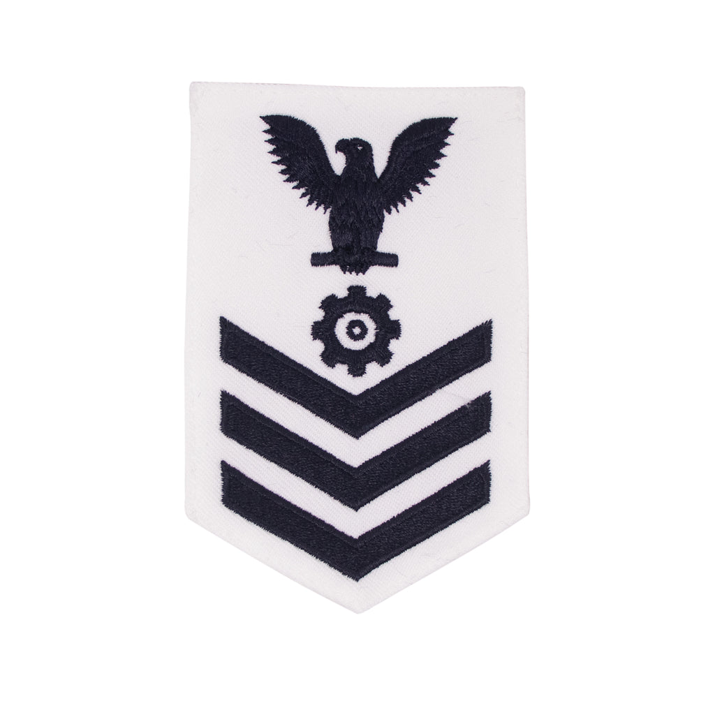 Navy E6 FEMALE Rating Badge: Engineman - white – Vanguard Industries