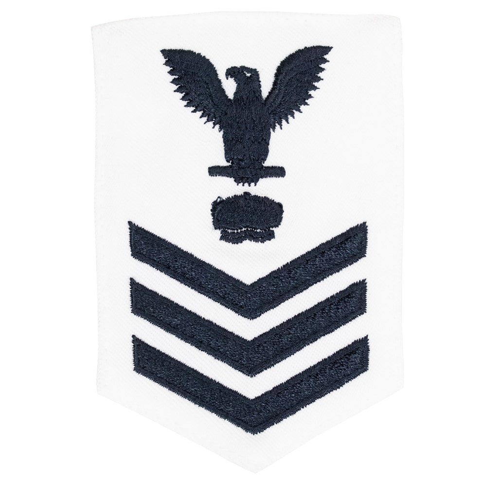 Navy E6 FEMALE Rating Badge: Mineman - white – Vanguard Industries