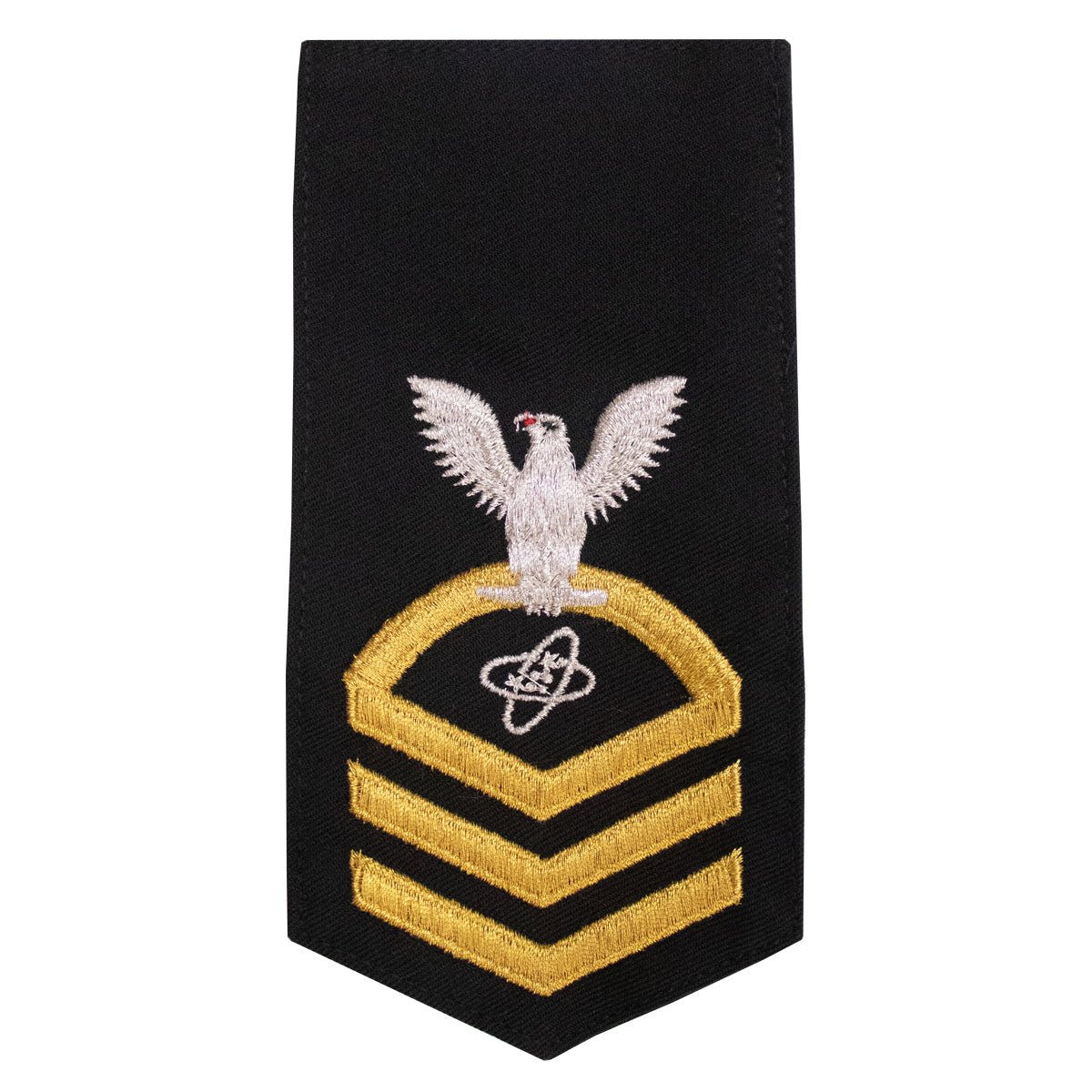 USN E-7 Seaworthy Gold on Blue ET Electronics Technician Rating Badge