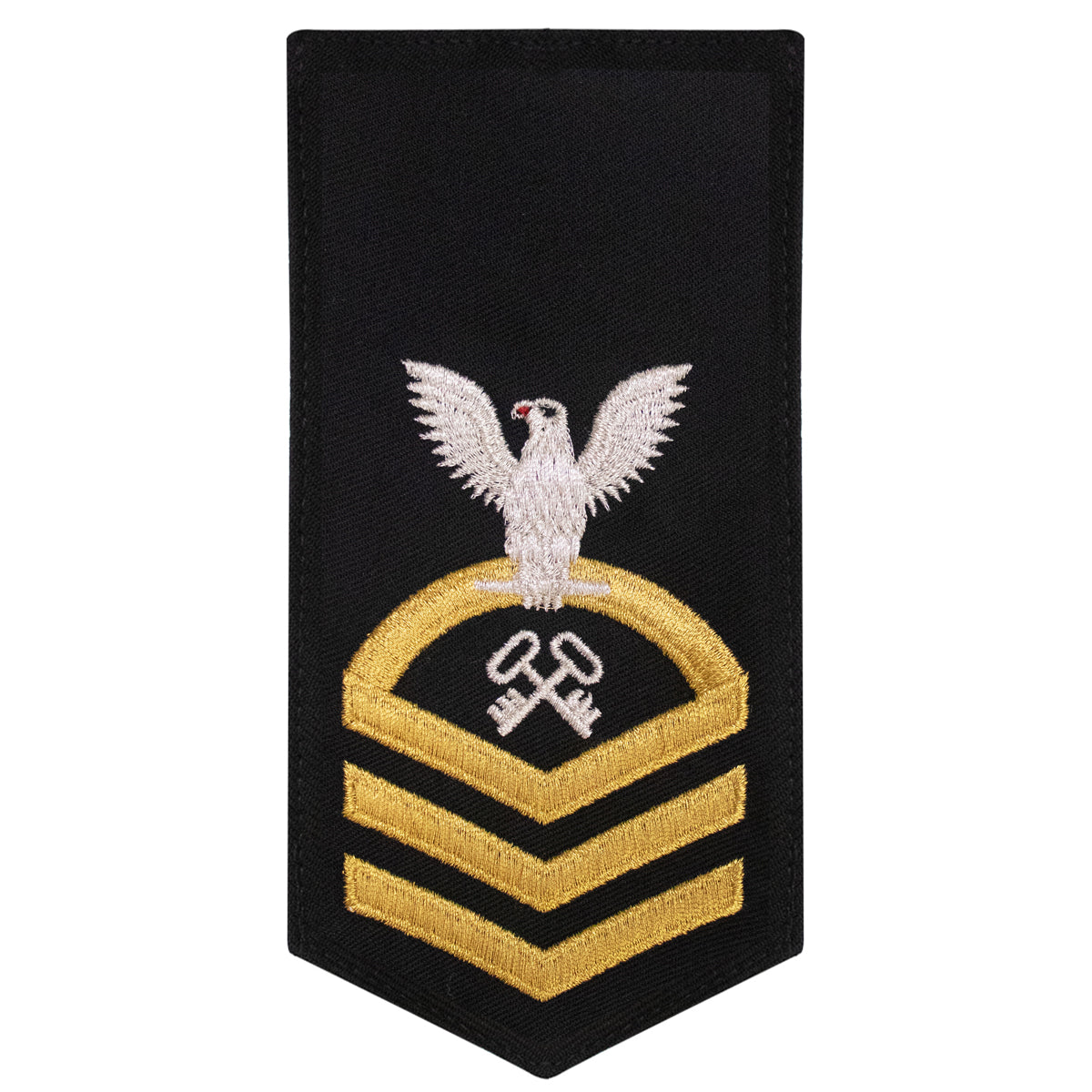 Navy E7 FEMALE Rating Badge: LS Logistics Specialist - seaworthy gold