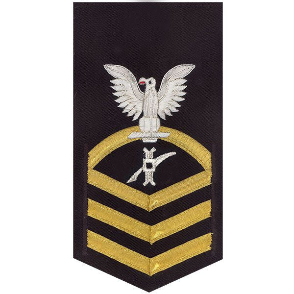 USN E-7 Vanchief on Blue Legalman Rating Badge
