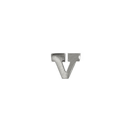 Letter V Attachment for Ribbon and Full Size Medal 1/4" - silver