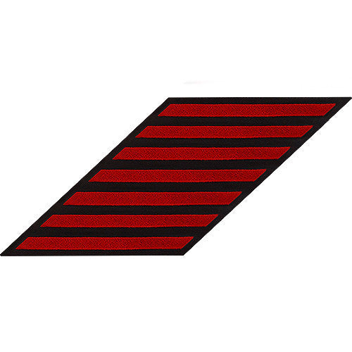 USN Set of 7 Red Embroidered on Blue Serge Enlisted Hash Marks