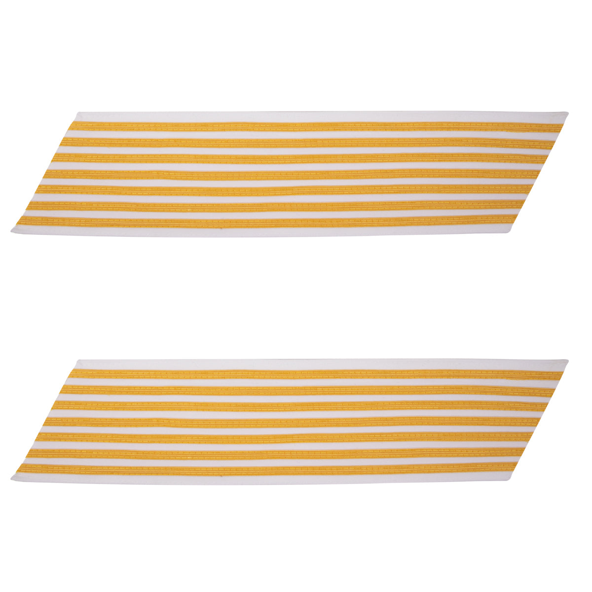 Army Set of 7 Gold Embroidered on White Service Stripe for Female