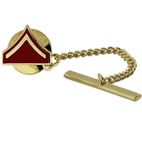 USMC Gold and Red Private First Class Tie Tac