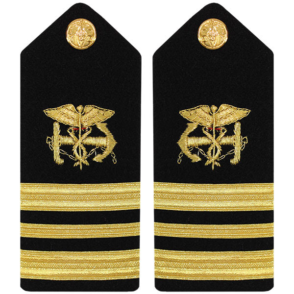 Public Health Service PHS FEMALE Hard Shoulder Board: Lieutenant Comma