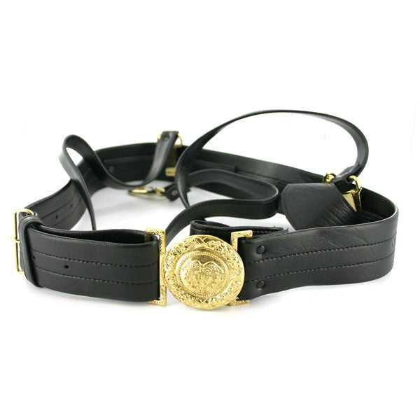 USCG Vinyl Sword Belt with Gold Buckle