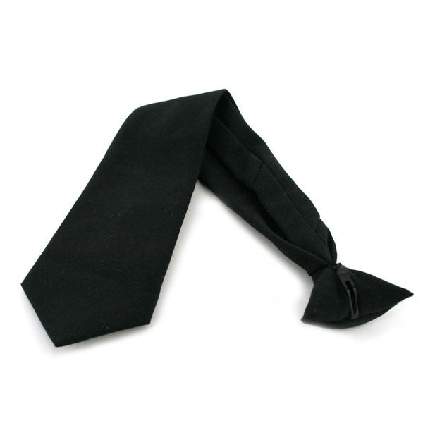 Army Extra Long Pre Tied Clip on Black Tie