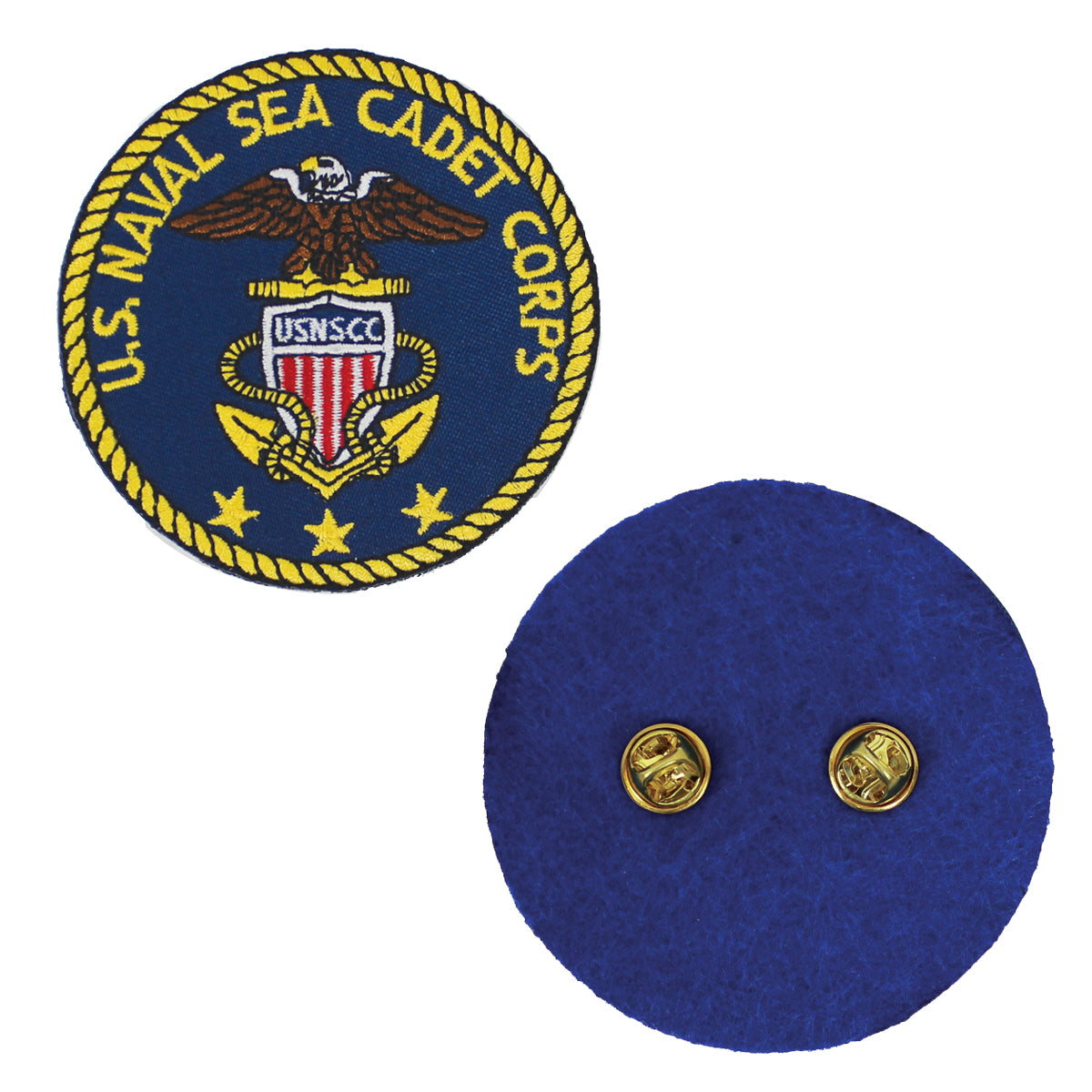 USNSCC Blazer Patch Embroidered with USNSCC Logo with clutch backing